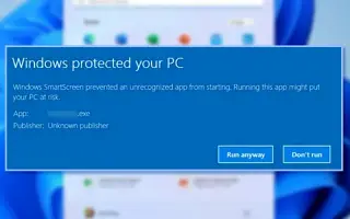 Cách tắt SmartScreen của Bộ bảo vệ Windows trong Windows 11 » tiprelay