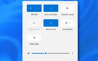 Sådan slår du hurtige indstillinger til eller fra i Windows 11 » tiprelay