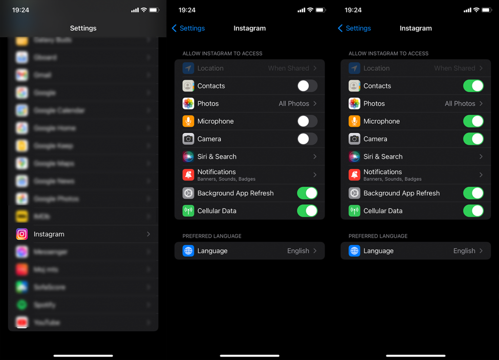 วิธีอนุญาตการเข้าถึงกล้องบน Instagram (Android, iOS) » tiprelay